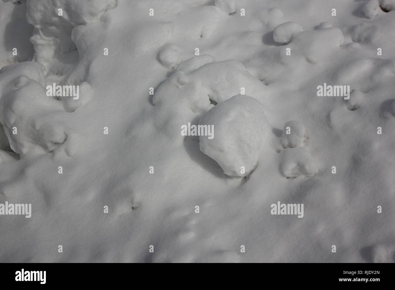 Huge snow drifts after the 2019 Blizzard that swept thru Chicago Stock ...