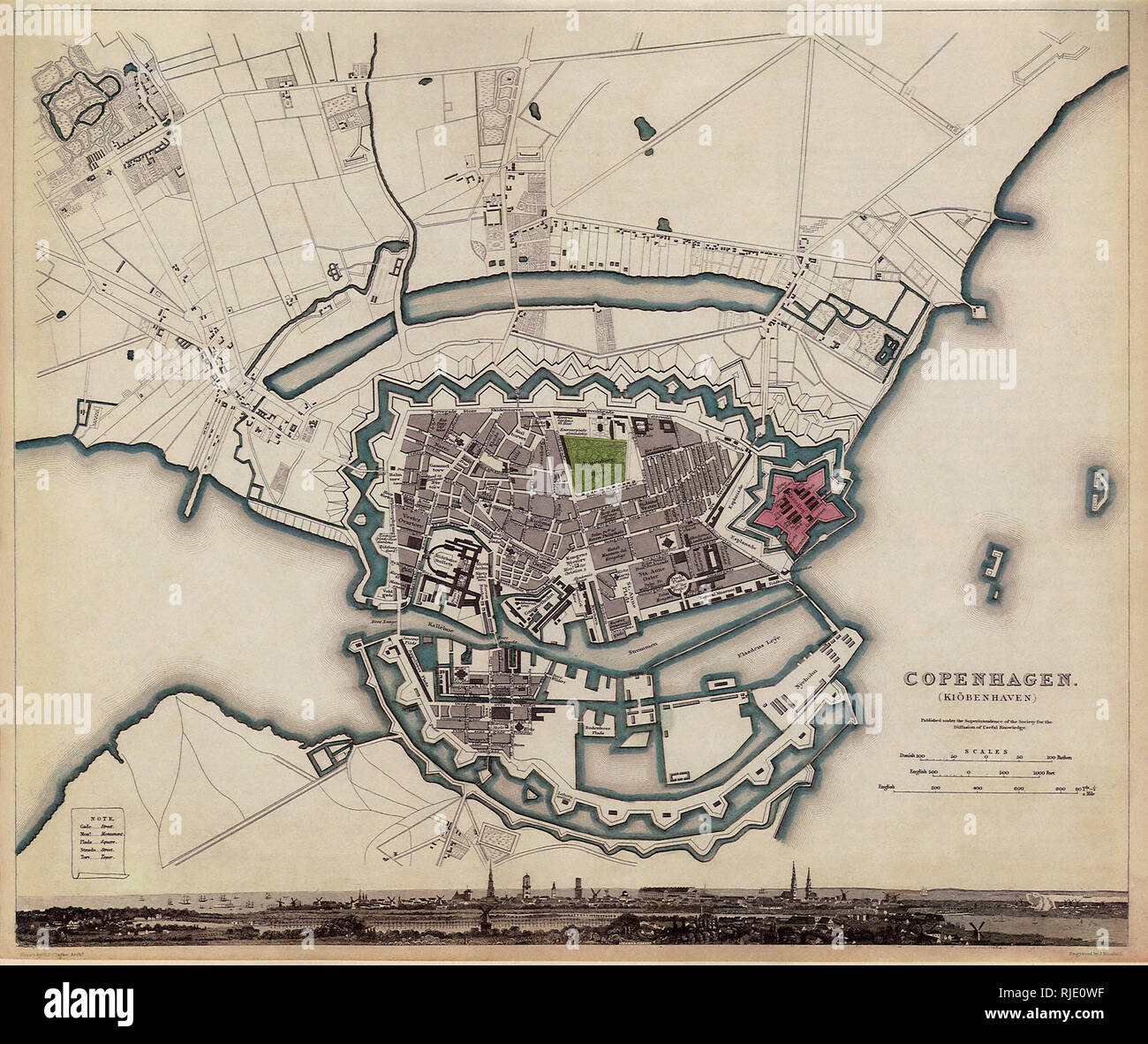 Map of Copenhagen Stock Photo - Alamy