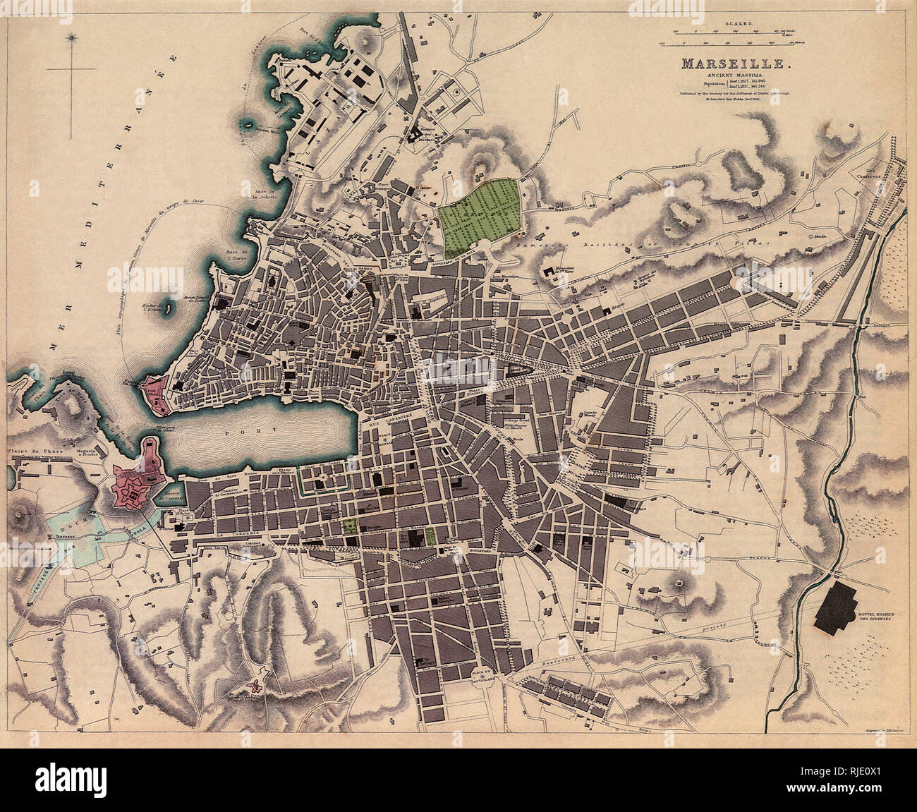 Map of Marseille Stock Photo - Alamy