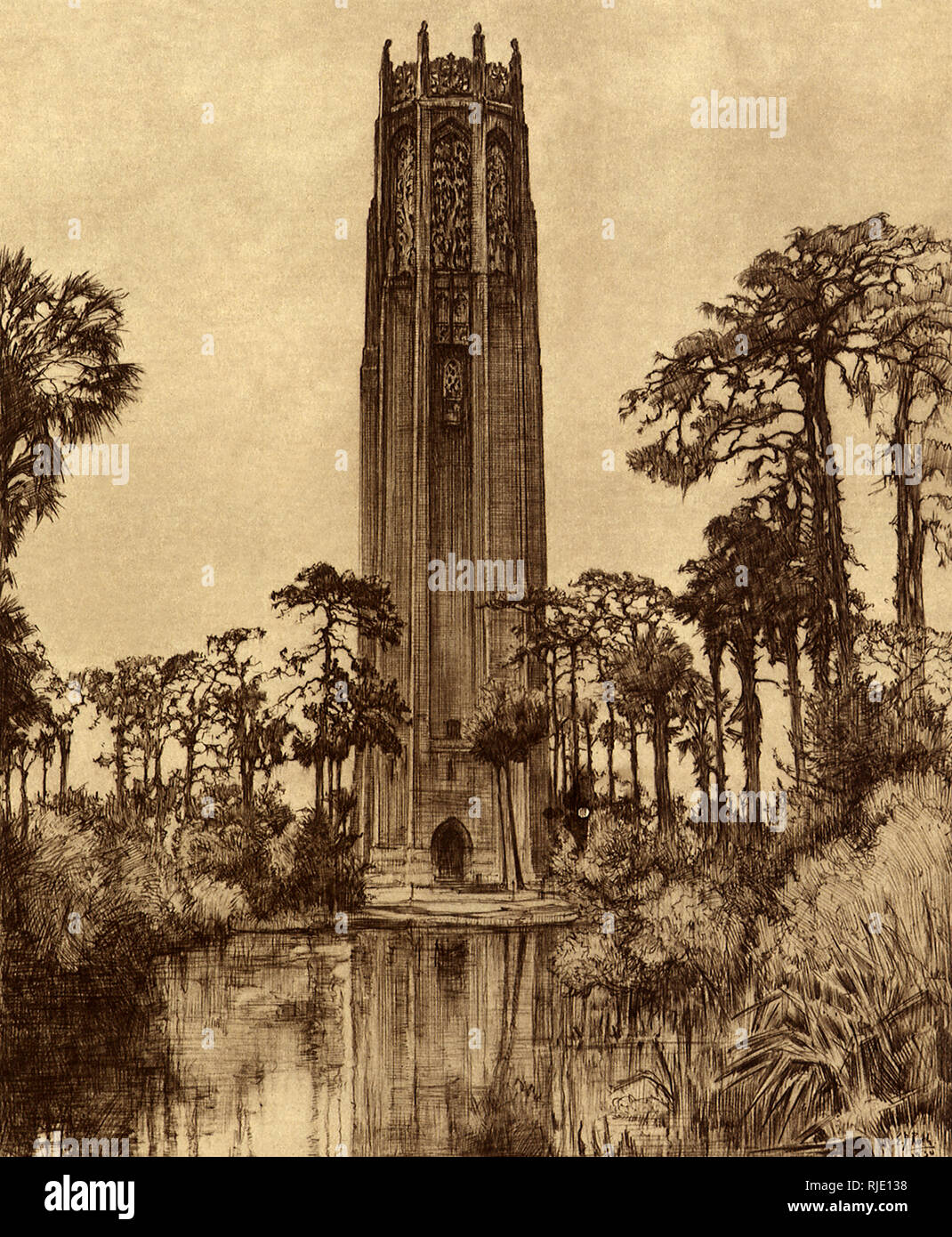 Mountain Lake Singing Tower, Florida Stock Photo - Alamy