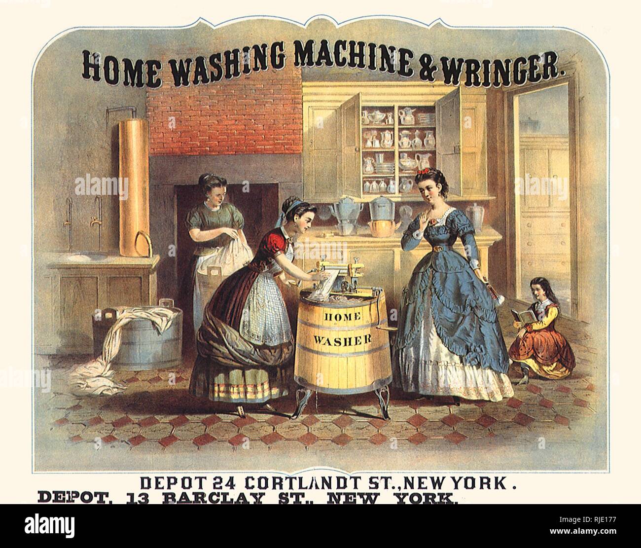Vintage ads washer hi-res stock photography and images - Alamy