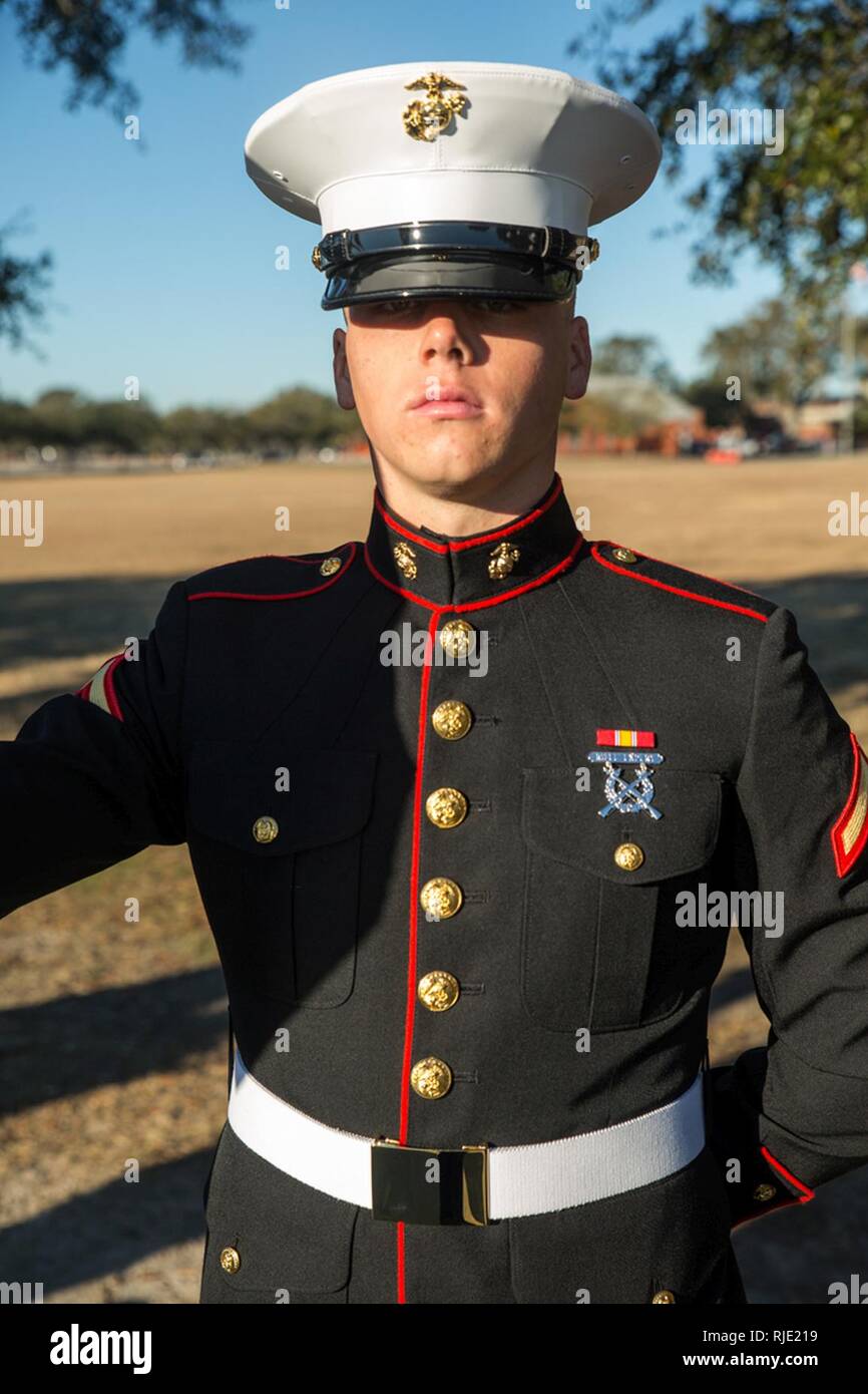 Pfc. Nathan Lewis, honor graduate for Platoon 1005, Charlie Company ...