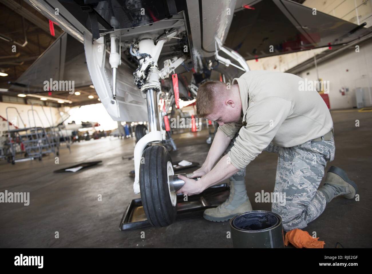 Airman 1st Class Ben Keegstra, 362 Training Squadron crew chief ...