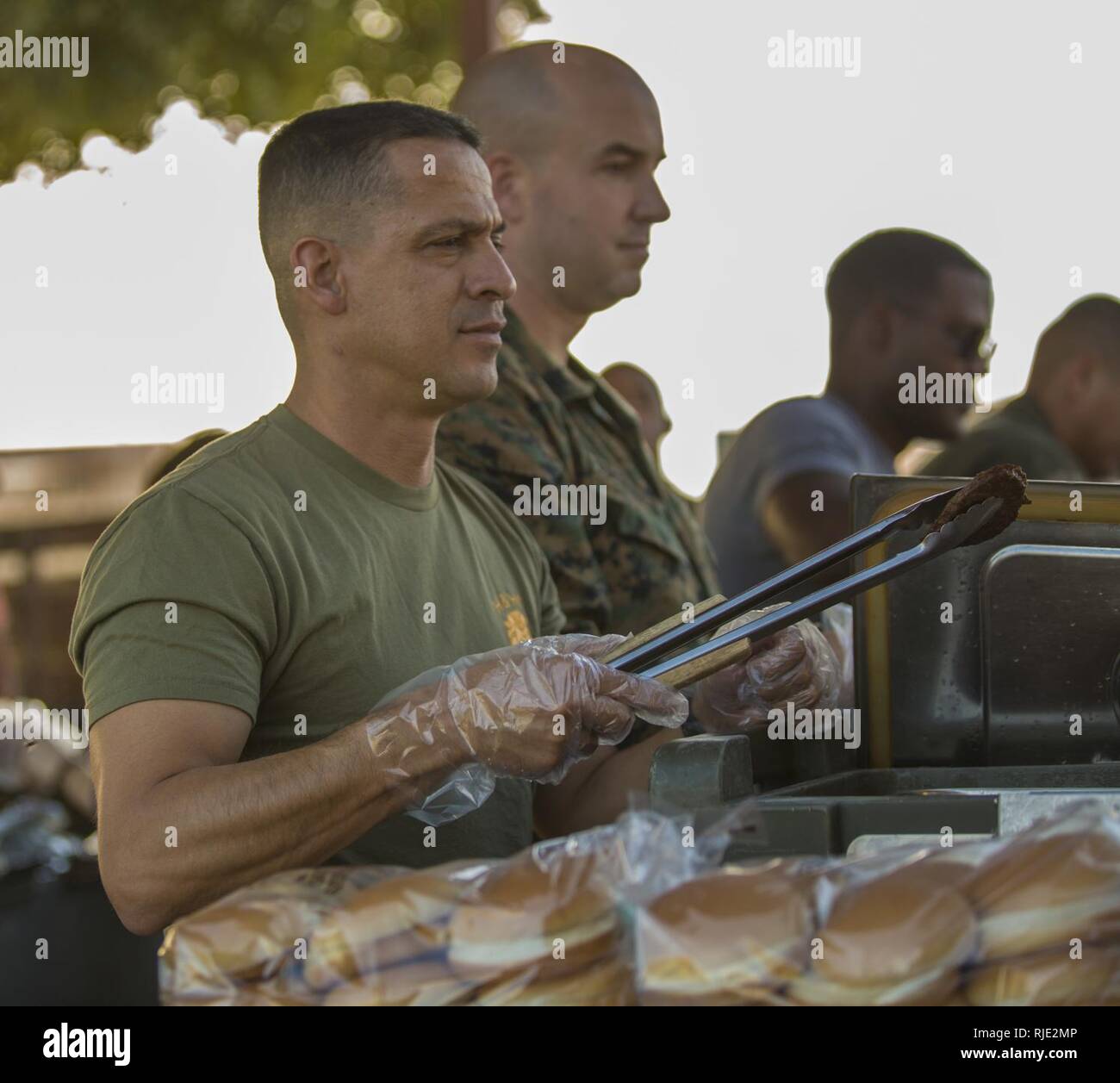 U.S. Marine Corps Sgt. Maj. Fabian Casillas, the sergeant major of Headquarters & Headquarters ...