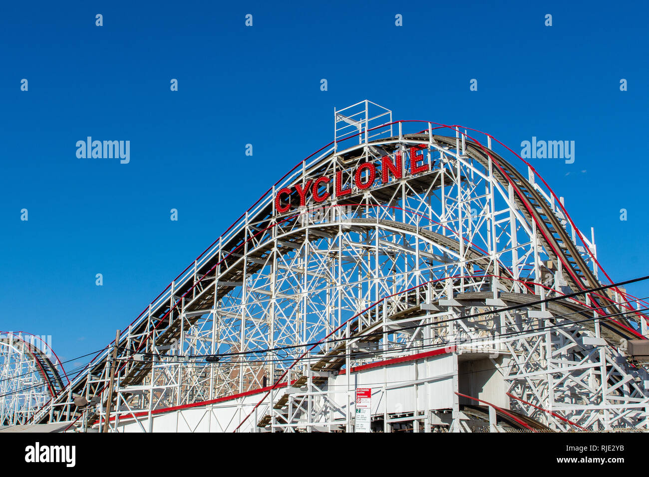 March 24, 2018: Iconic Cyclone Roller Coaster ride in Coney Island ...