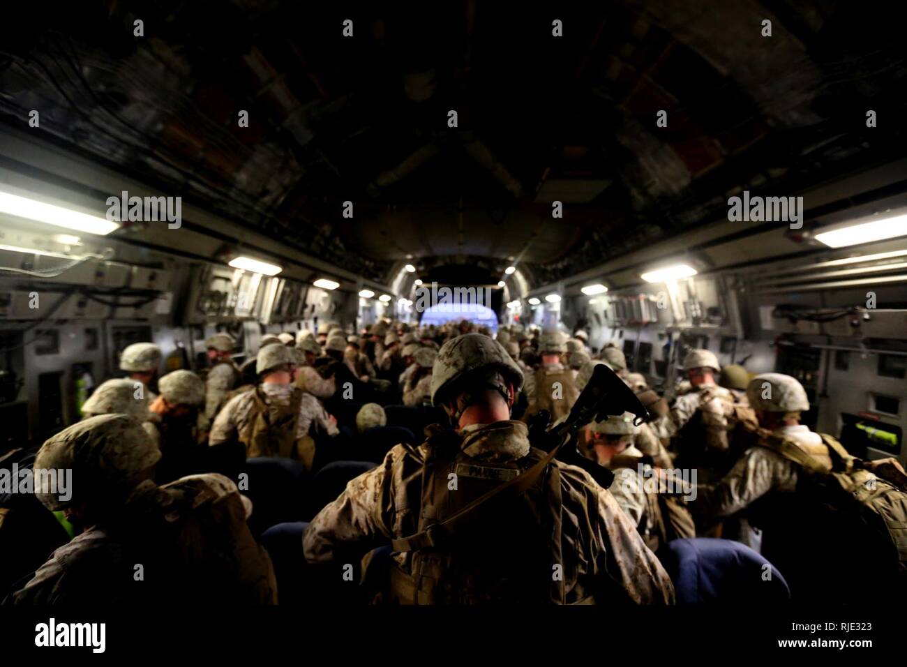 U.S. Marines with Task Force Southwest 18.1 arrive aboard Camp Shorab ...