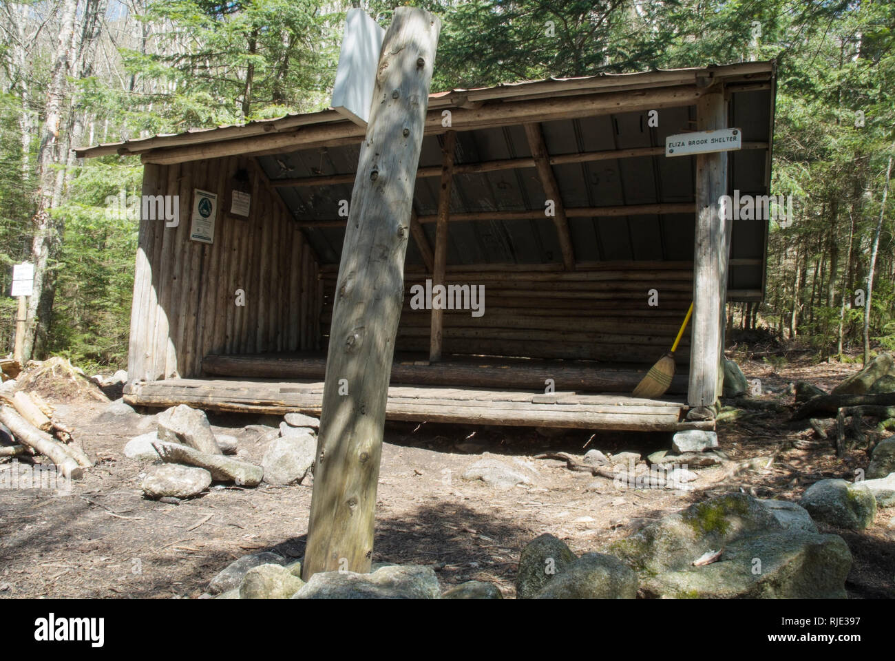 The old Eliza Brook Shelter along the Appalachian Trail (Kinsman Ridge ...