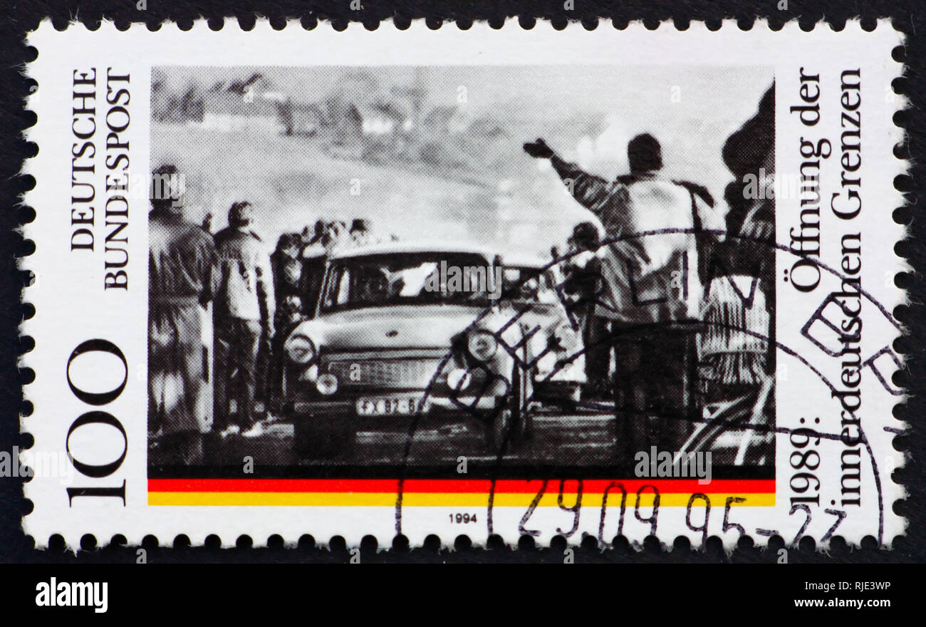 GERMANY - CIRCA 1995: a stamp printed in the Germany shows Opening of ...