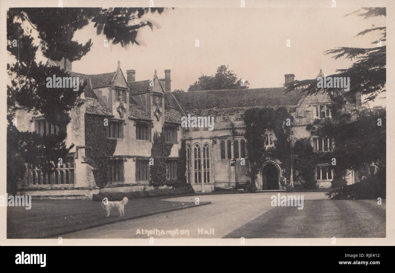 Vintage 1908 Photographic Postcard of Athelhampton Hall, Athelhampton ...