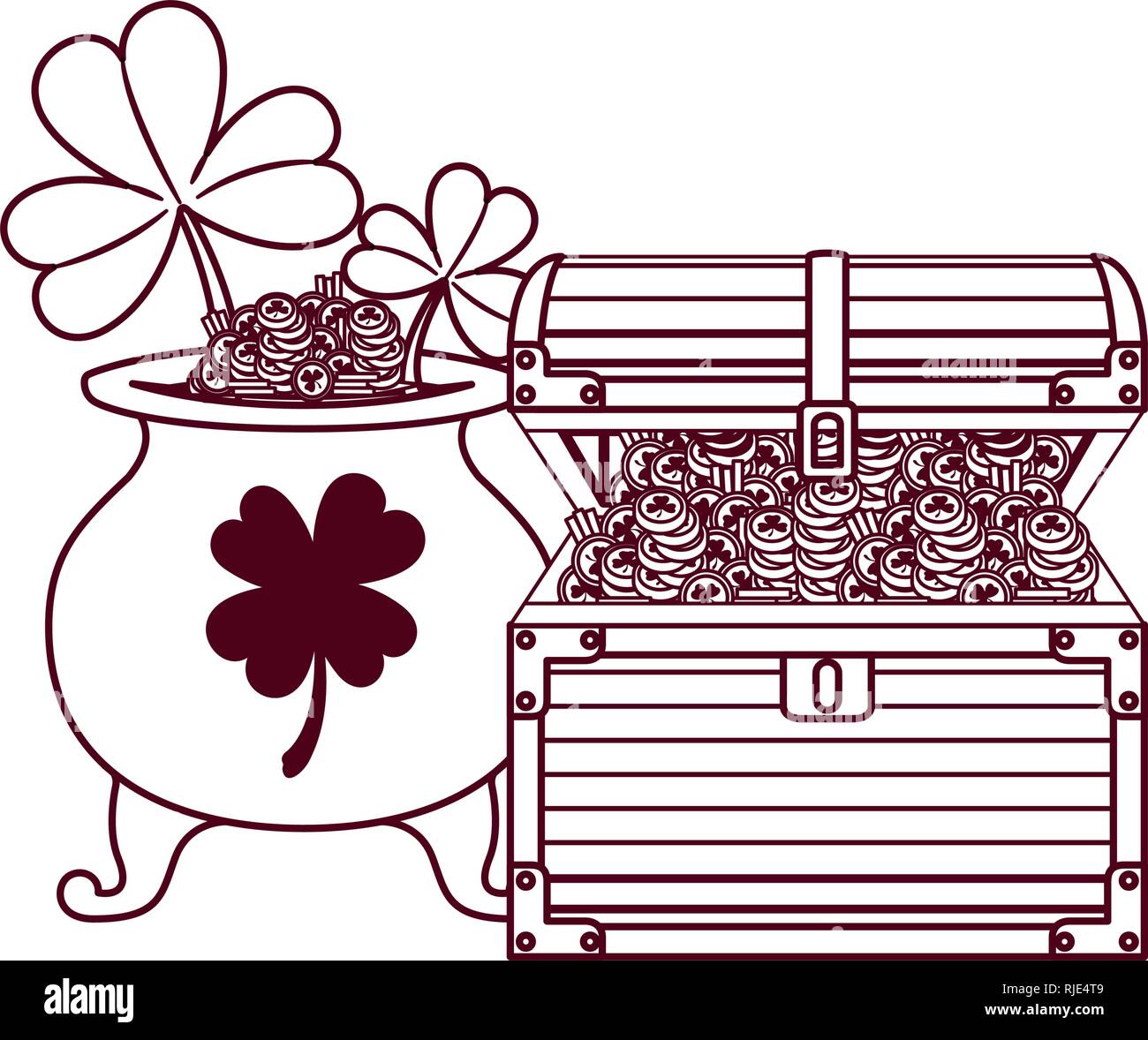 Hoard of coins Stock Vector Images - Alamy