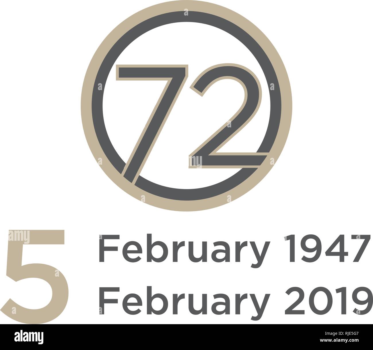 72 years birthday logo hi-res stock photography and images - Alamy