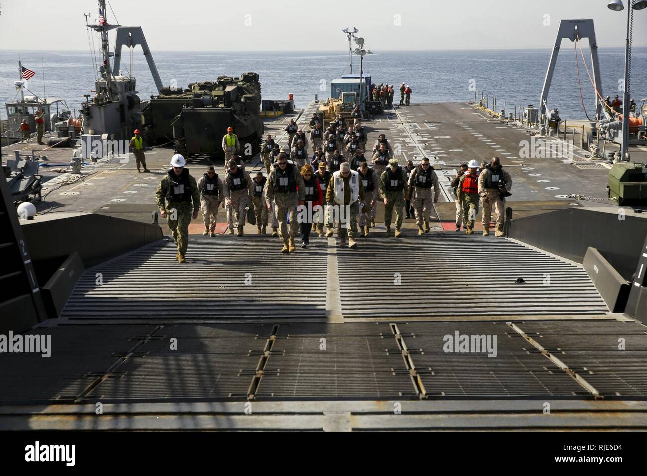 FUJAIRAH NAVAL BASE, United Arab Emirates (Jan. 24, 2018) Members of ...