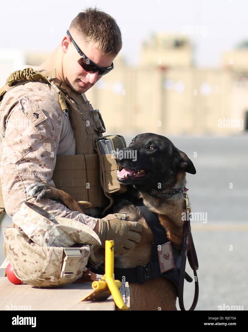 Marine Cpl Joseph Samuels, assigned to the 1st Law Enforcement ...