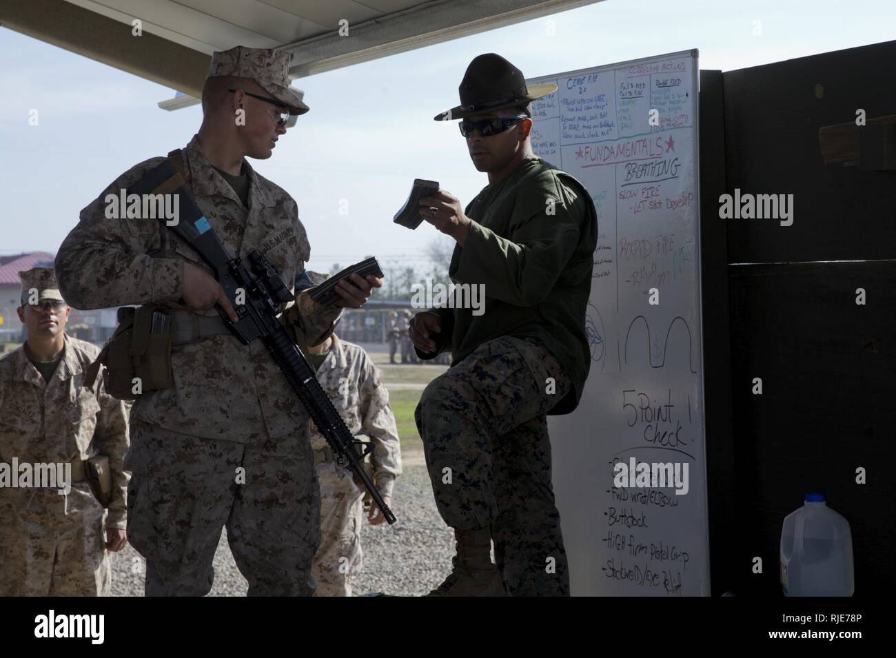 A primary marksmanship instructor, Edson Range, Weapons and Field ...