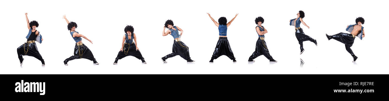 Rap dancer isolated on the white Stock Photo - Alamy