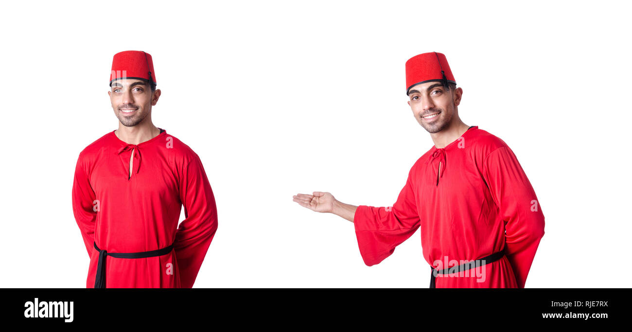 Man in traditional turkish hat and dress Stock Photo - Alamy