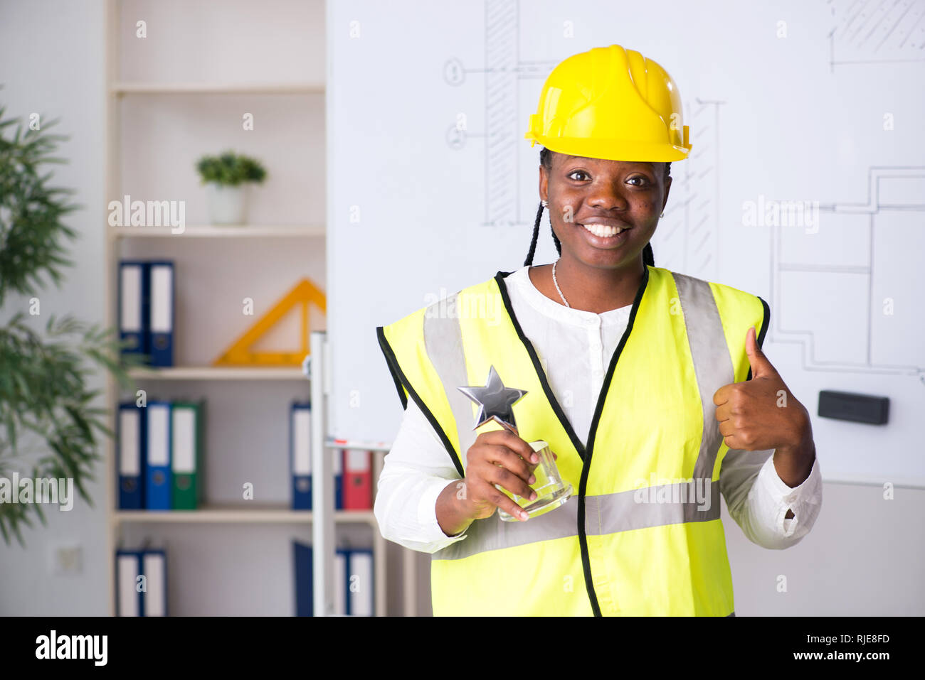 Young black architect working on project Stock Photo - Alamy