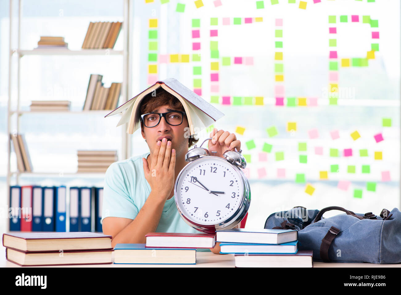 Student preparing for university exams Stock Photo - Alamy