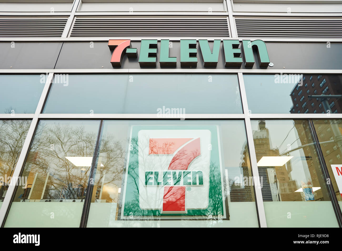 NEW YORK - CIRCA MARCH 2016: exterior of 7-Eleven shop. 7-Eleven (7-11 ...