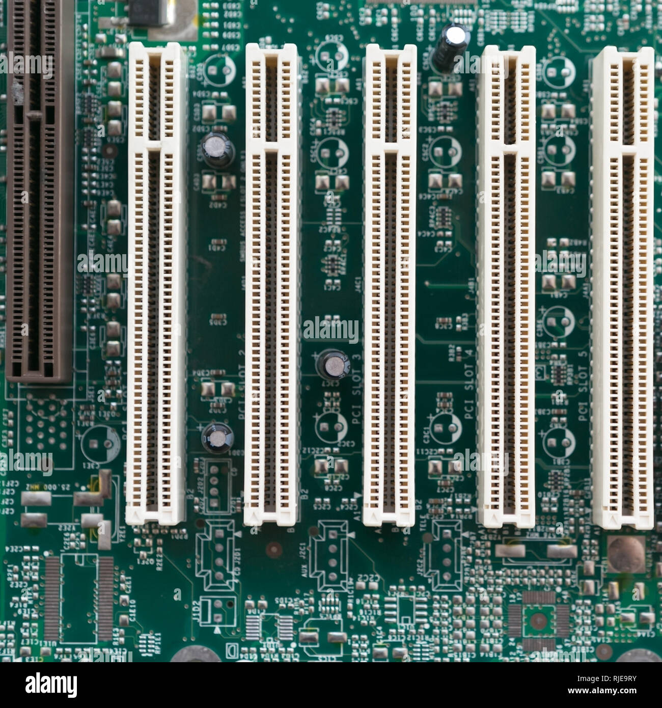 Full Frame Front View of Computer Motherboard Circuit Stock Photo - Alamy