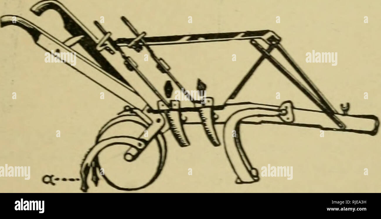 . The cereals in America. Broadcast seeder attached to the end gate cf ...
