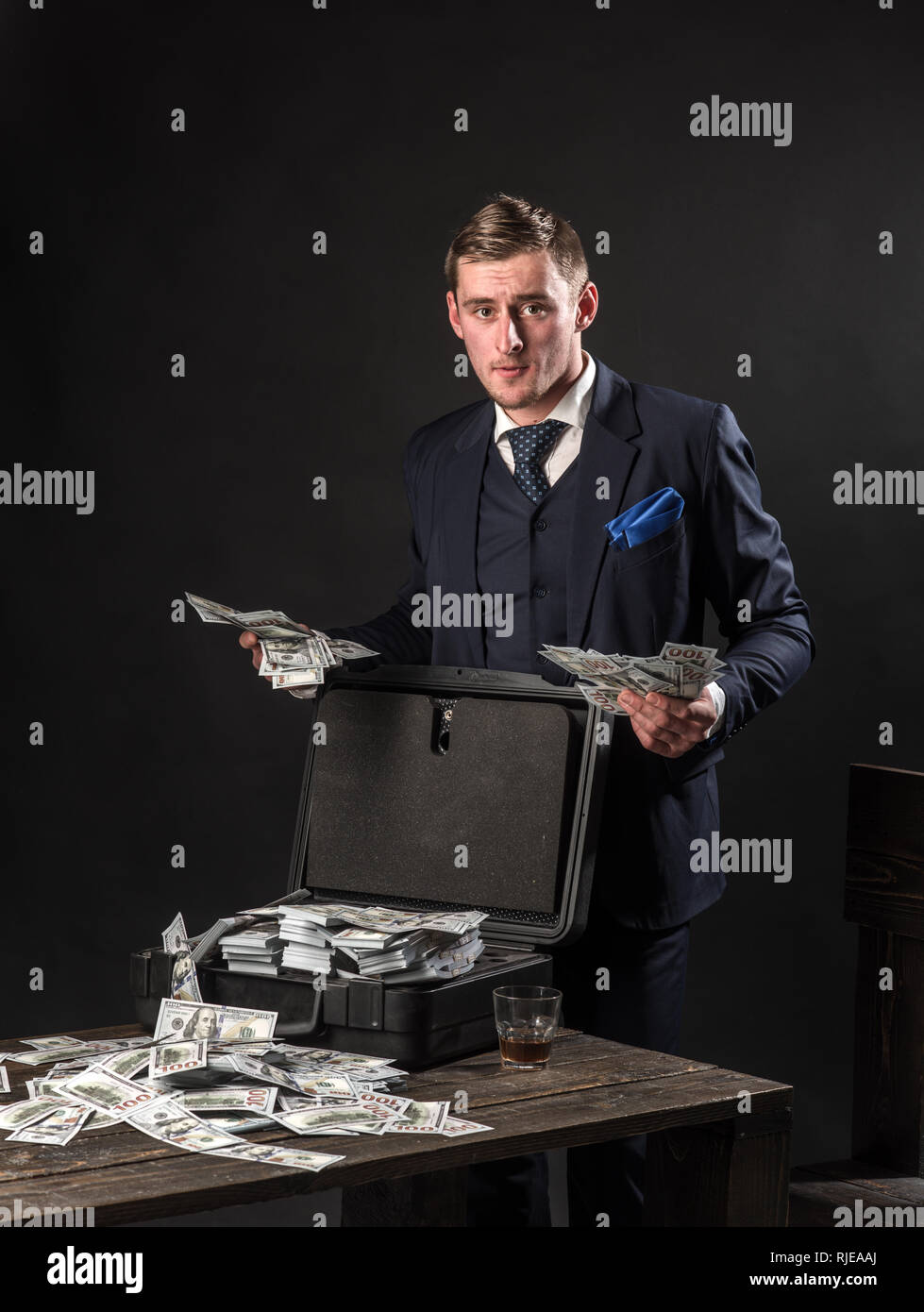 Businessman work in accountant office. Small business concept. Man in ...