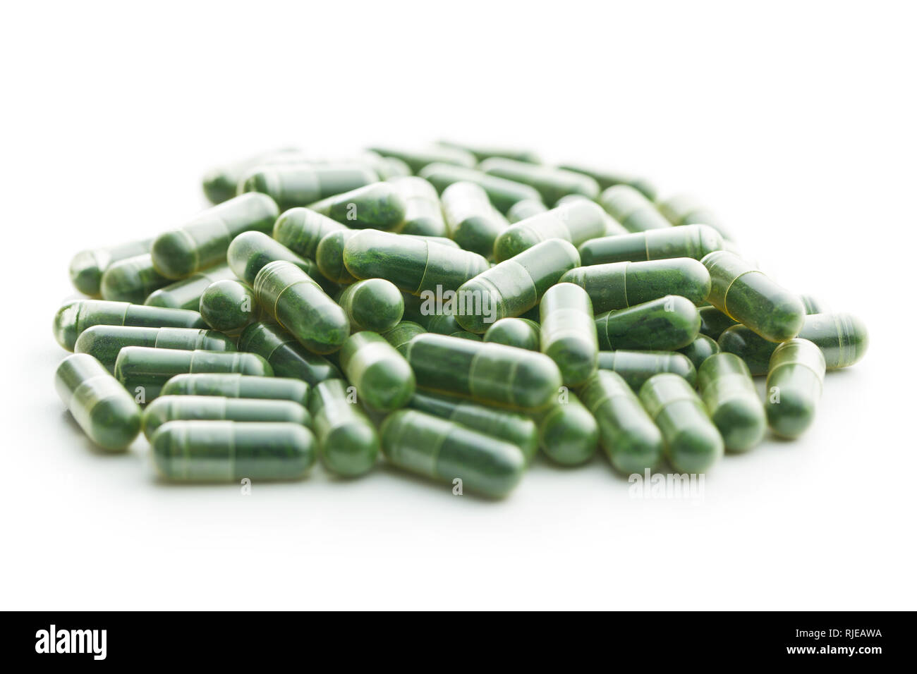 Barley powder white background hi-res stock photography and images - Alamy