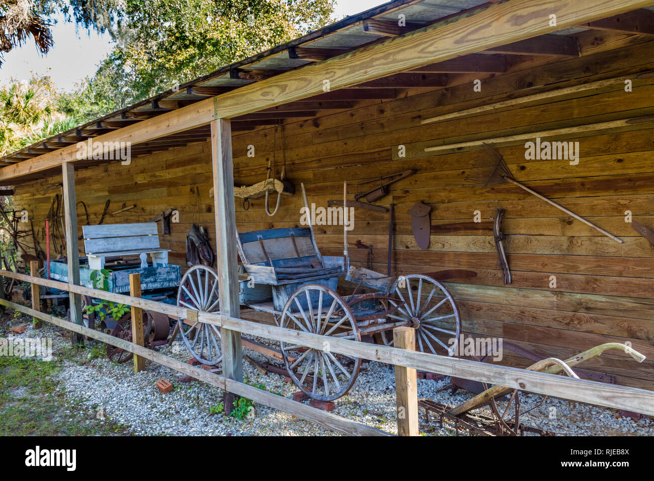 Old wagons at The museum at Crowley Museum and Nature Center near ...