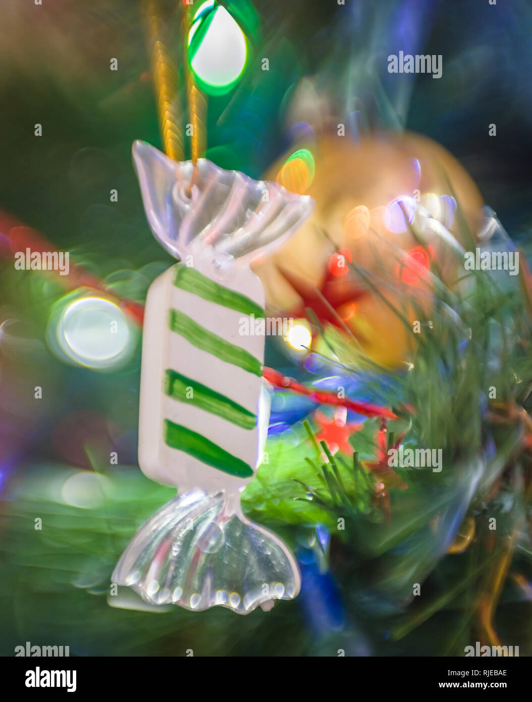 Hanging christmas tree ornaments hi-res stock photography and images ...
