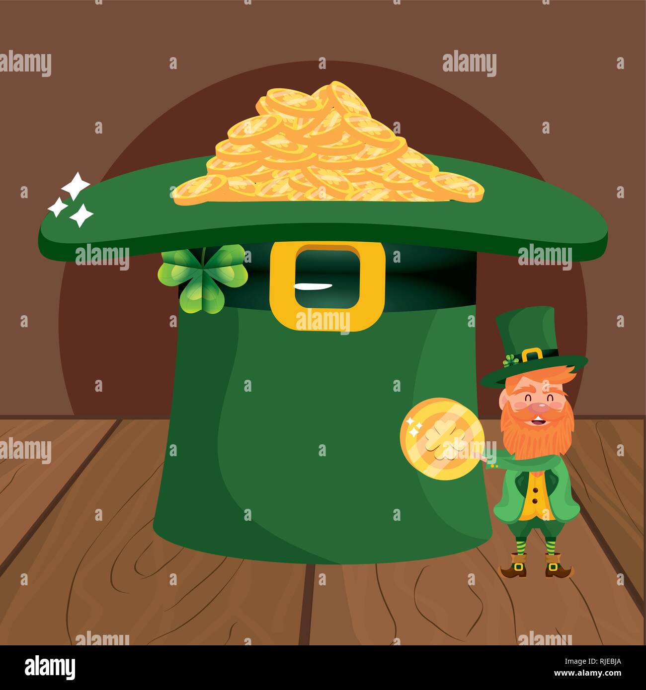 leprechaun hat fortune dwarf Stock Vector Image & Art - Alamy