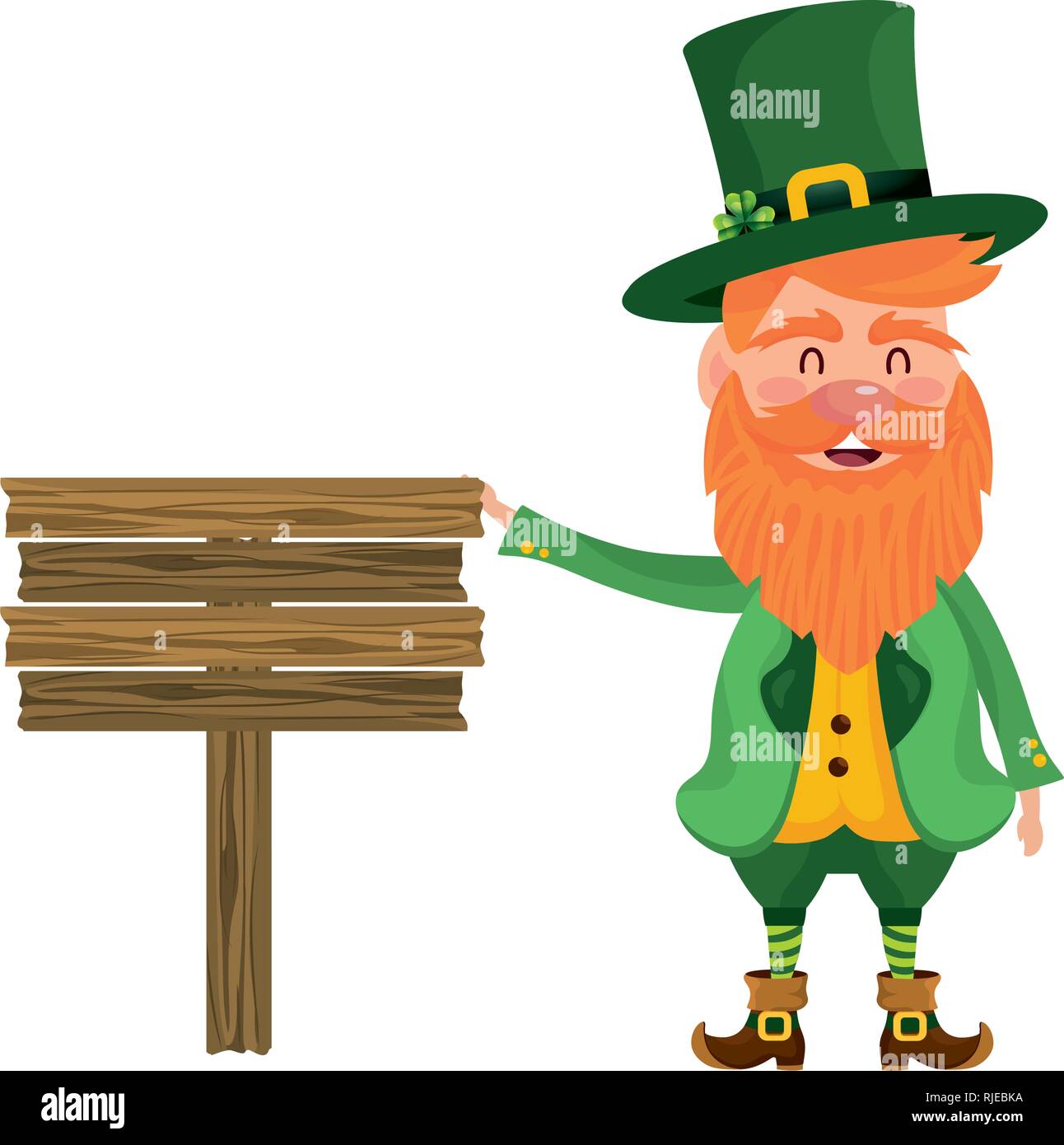 leprechaun dwarf pointing sign Stock Vector Image & Art - Alamy