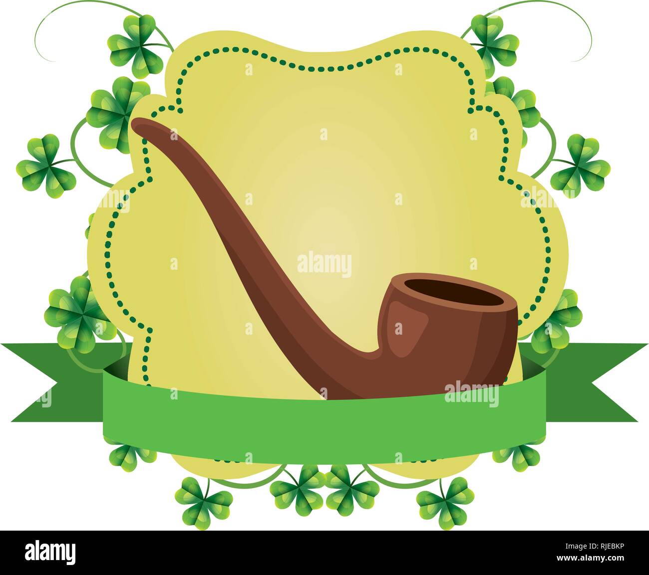 pipe smoke clover frame banner Stock Vector Image & Art - Alamy