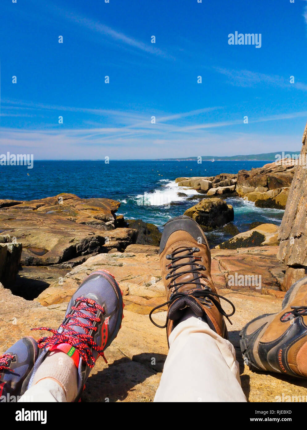 Schoodic Point, Schoodic Peninsula, Acadia National Park, Maine, USA ...