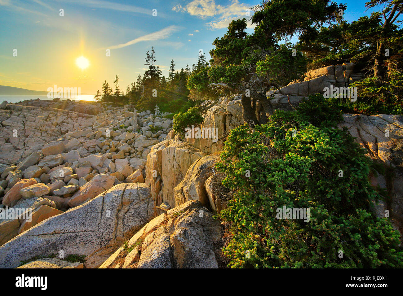 Schoodic Point, Schoodic Peninsula, Acadia National Park, Maine, USA ...