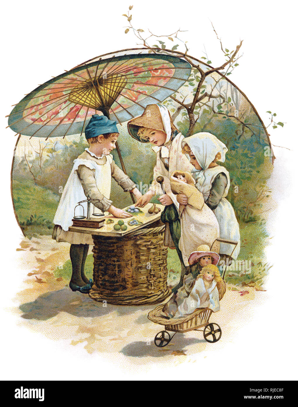 Victorian children playing hi-res stock photography and images - Alamy