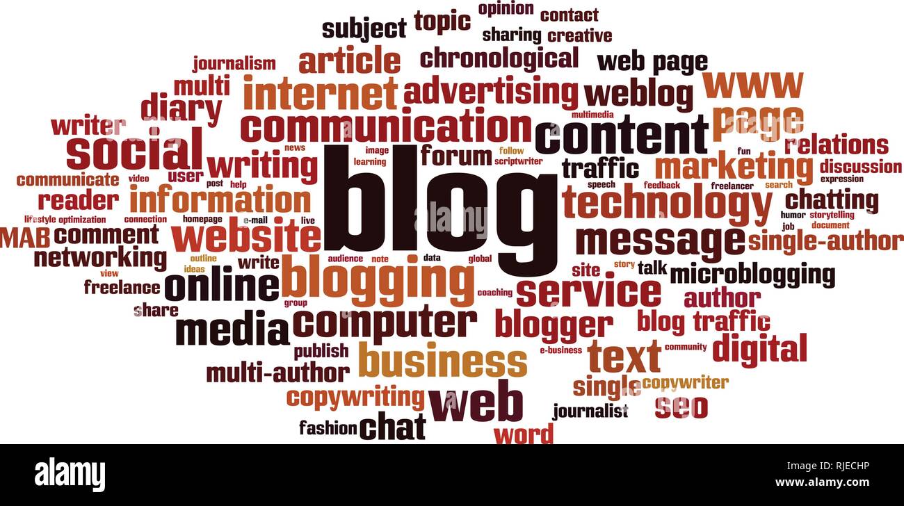 Blog word cloud concept. Vector illustration Stock Vector Image & Art ...