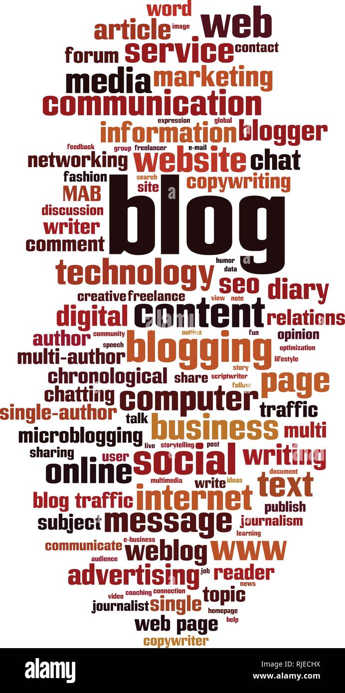 Blog word cloud hi-res stock photography and images - Alamy