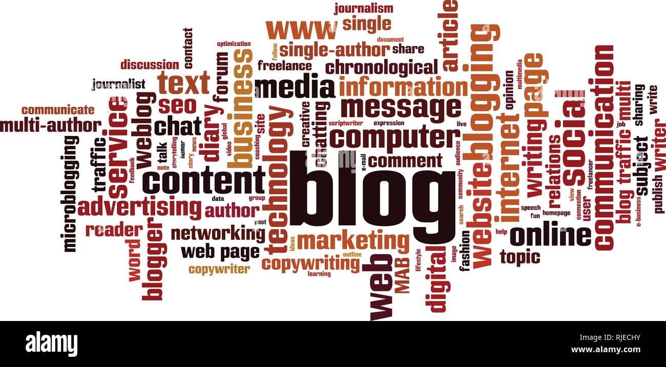 Blog word cloud concept. Vector illustration Stock Vector Image & Art ...