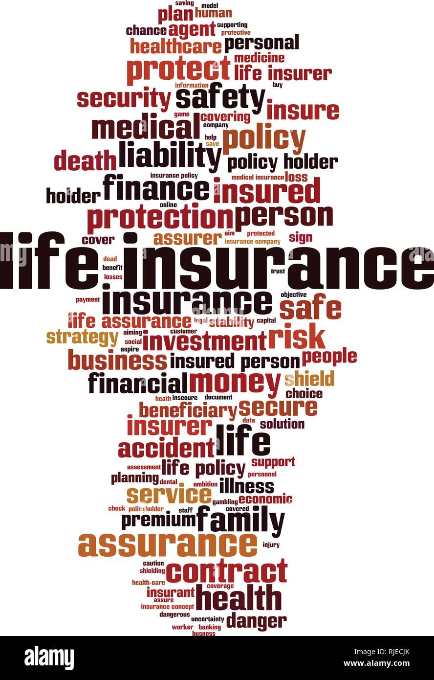 Life insurance word cloud concept. Vector illustration Stock Vector ...