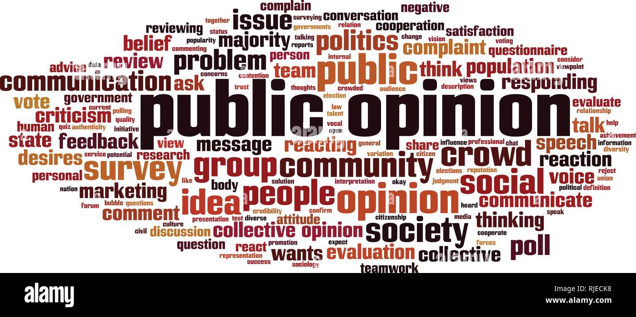 Public opinion word cloud concept. Vector illustration Stock Vector ...