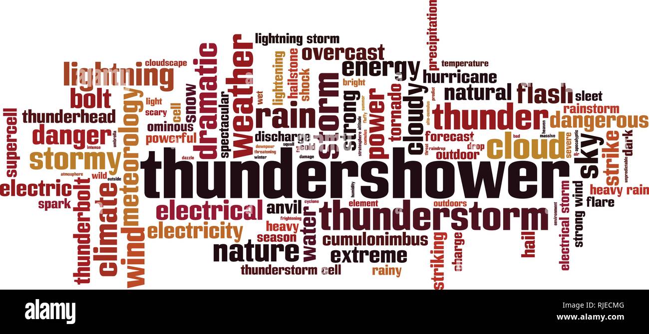 Thundershower word cloud concept. Vector illustration Stock Vector ...