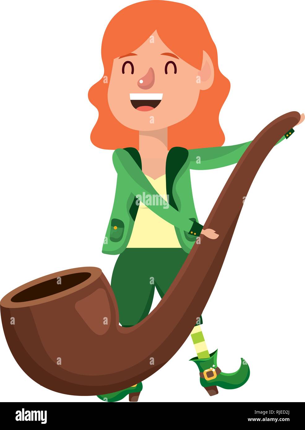 dwarf girl holding pipe Stock Vector Image & Art - Alamy