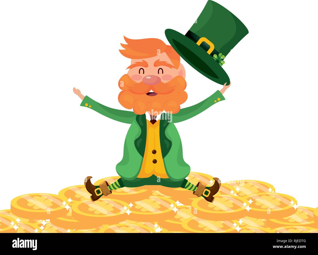 dwarf man gold coin fortune Stock Vector Image & Art - Alamy