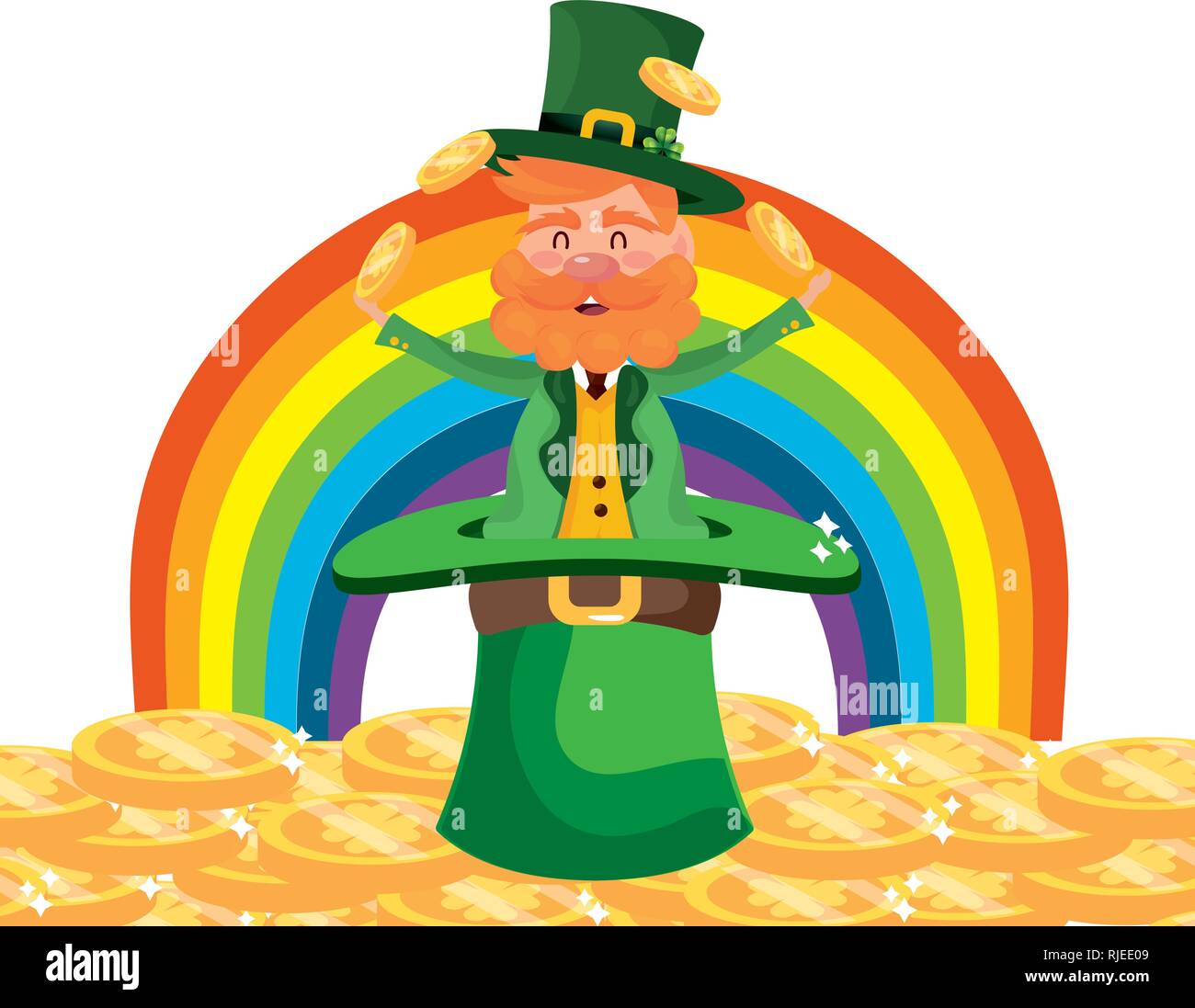 dwarf man juggle gold rainbow Stock Vector Image & Art - Alamy