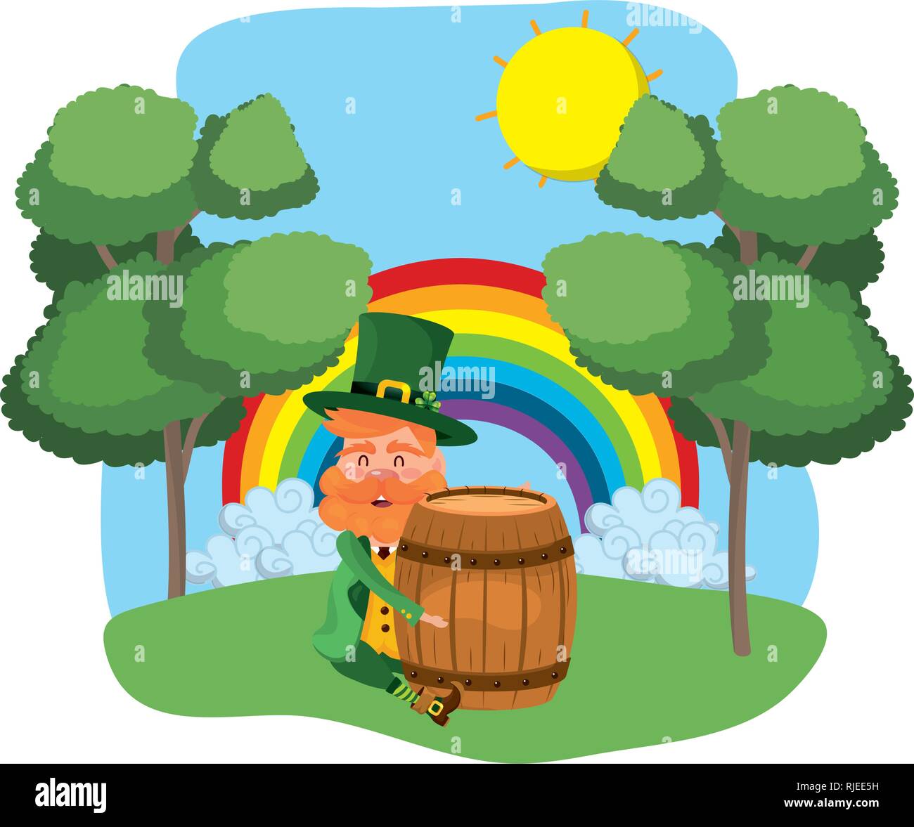 dwarf man holding beer barrel Stock Vector Image & Art - Alamy