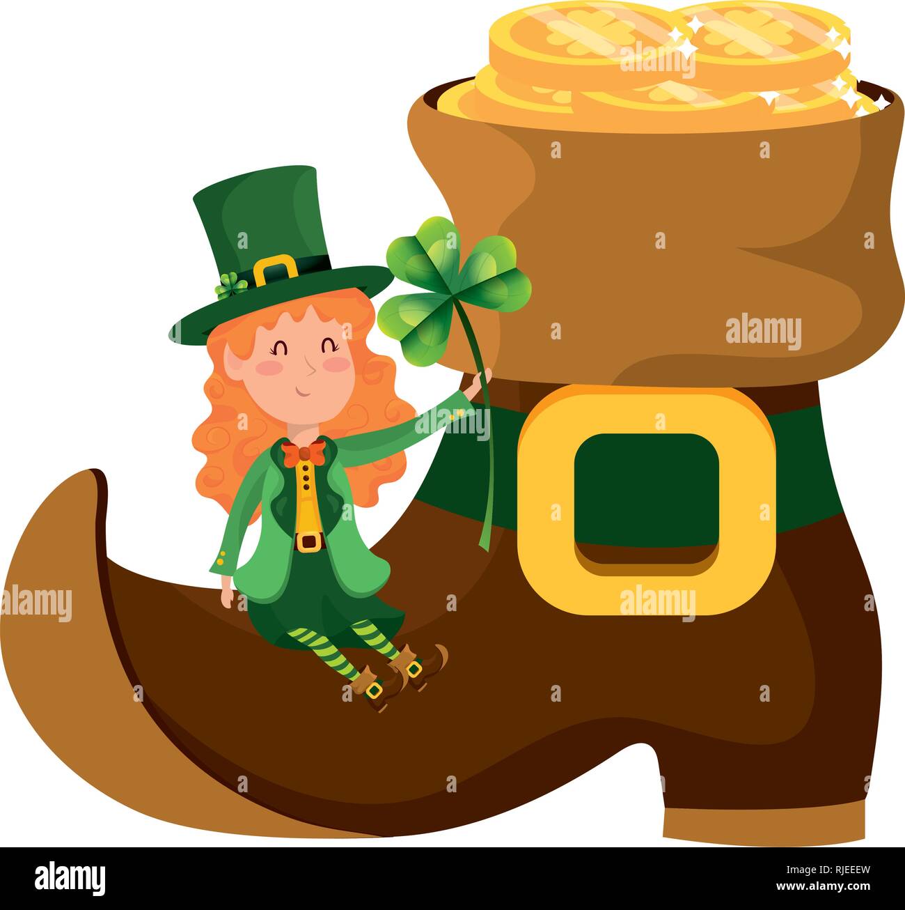st patricks day elf Stock Vector Image & Art - Alamy
