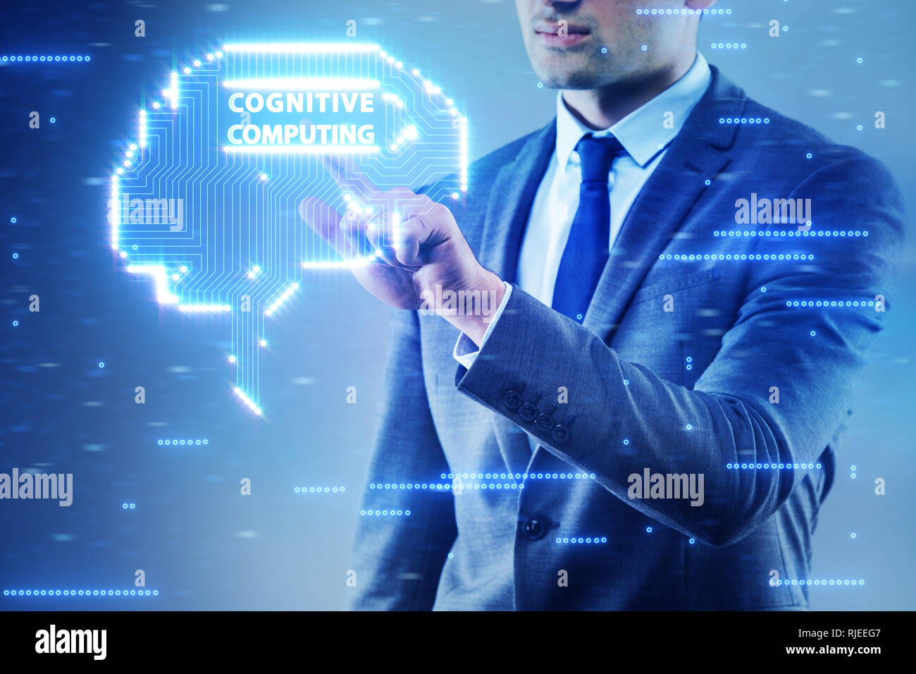 Cognitive computing concept as modern technology Stock Photo - Alamy
