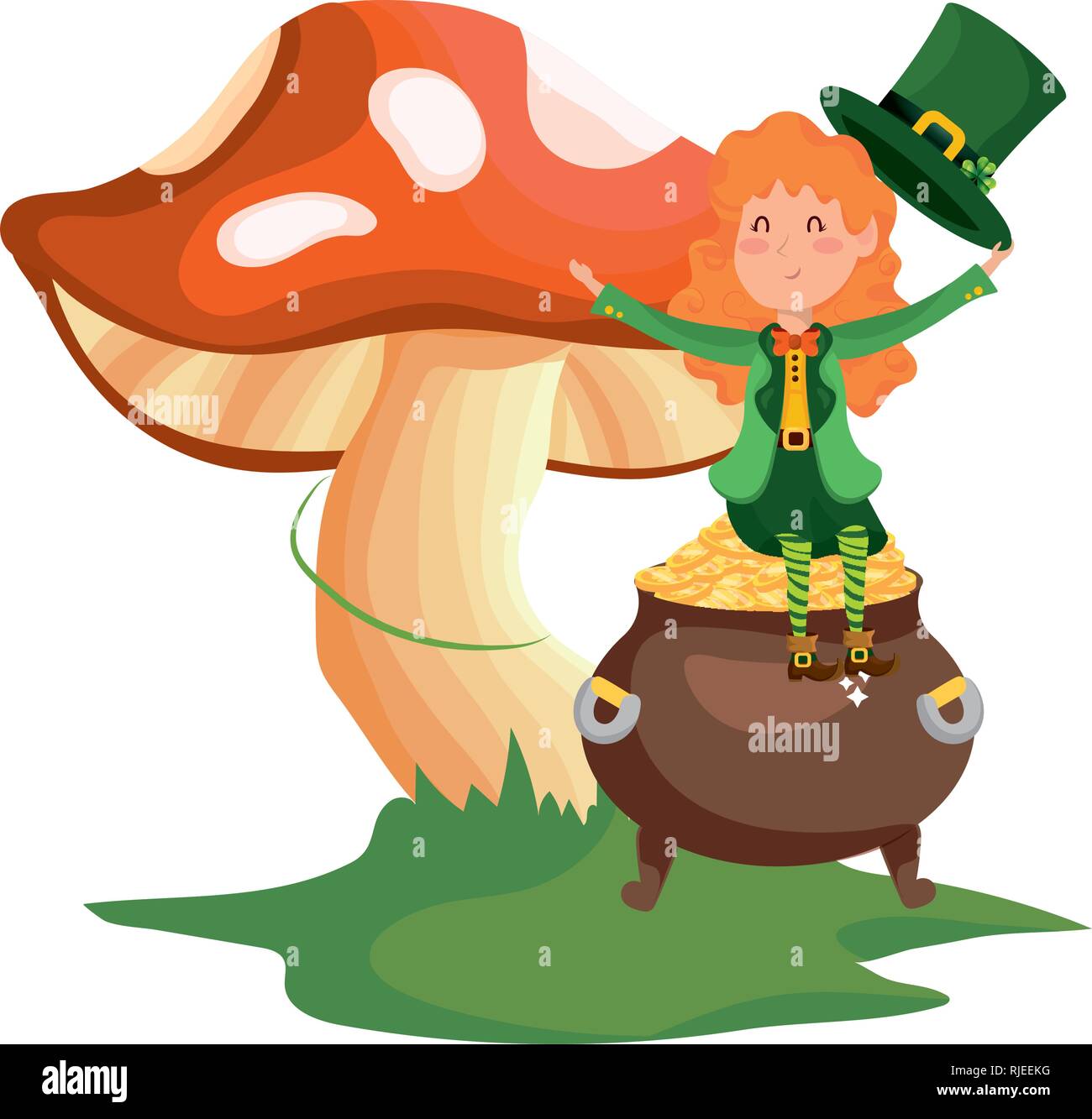 st patricks day elf Stock Vector Image & Art - Alamy