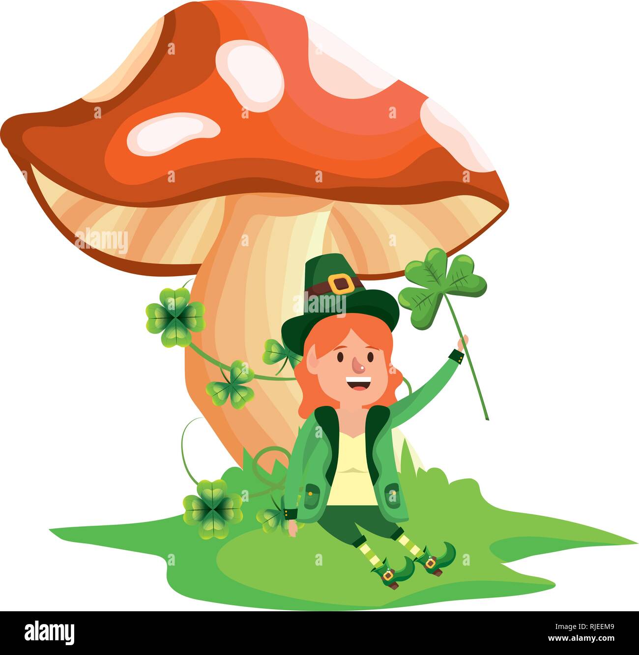 st patricks day elf Stock Vector Image & Art - Alamy