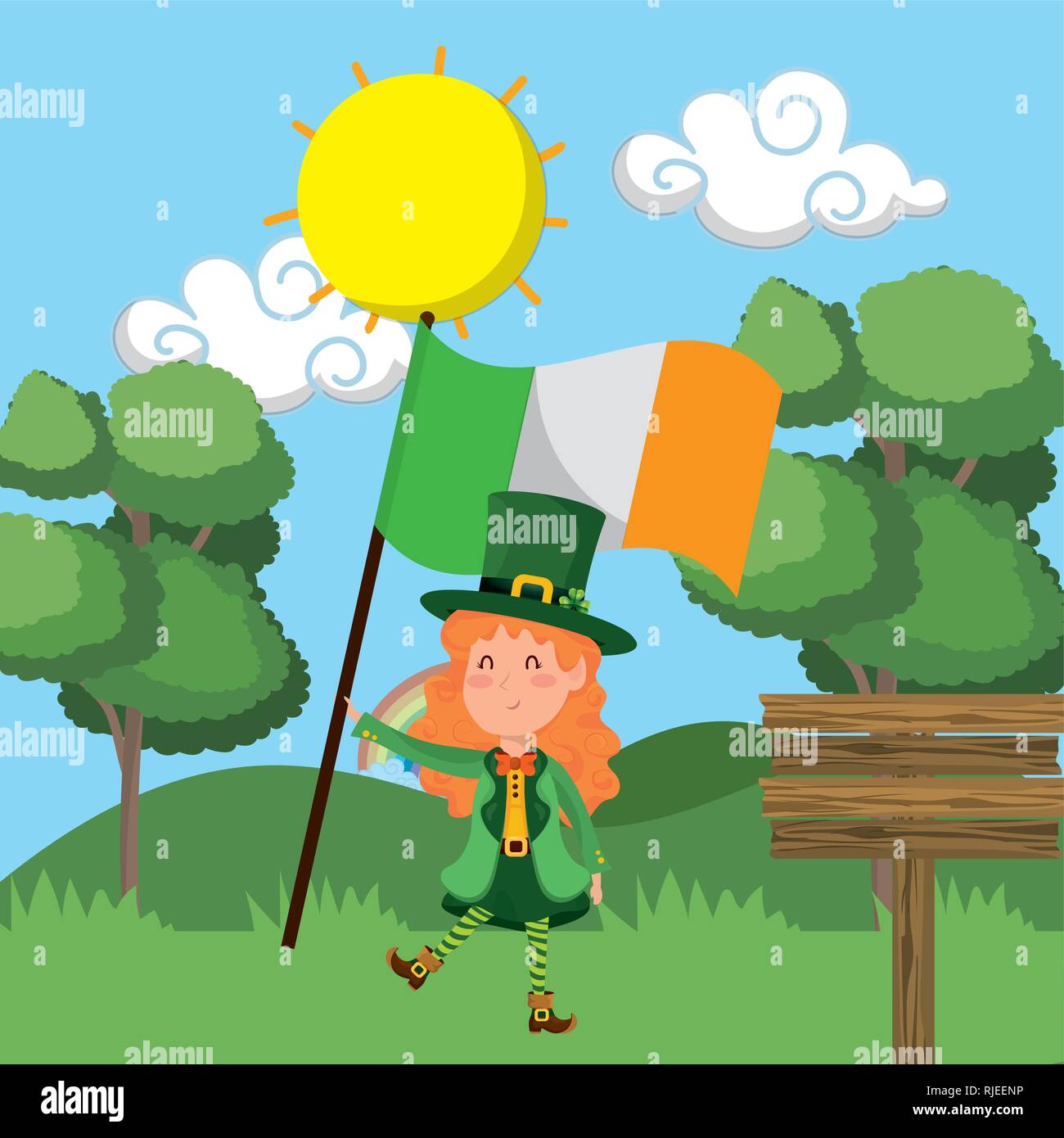 st patricks day elf Stock Vector Image & Art - Alamy